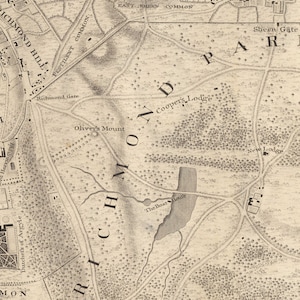 Old Map of South West London in 1746 by John Rocque - Twickenham ...