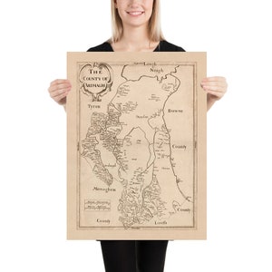 Old Map of County Armagh by Petty, 1685: Armagh, Lough Neagh ...