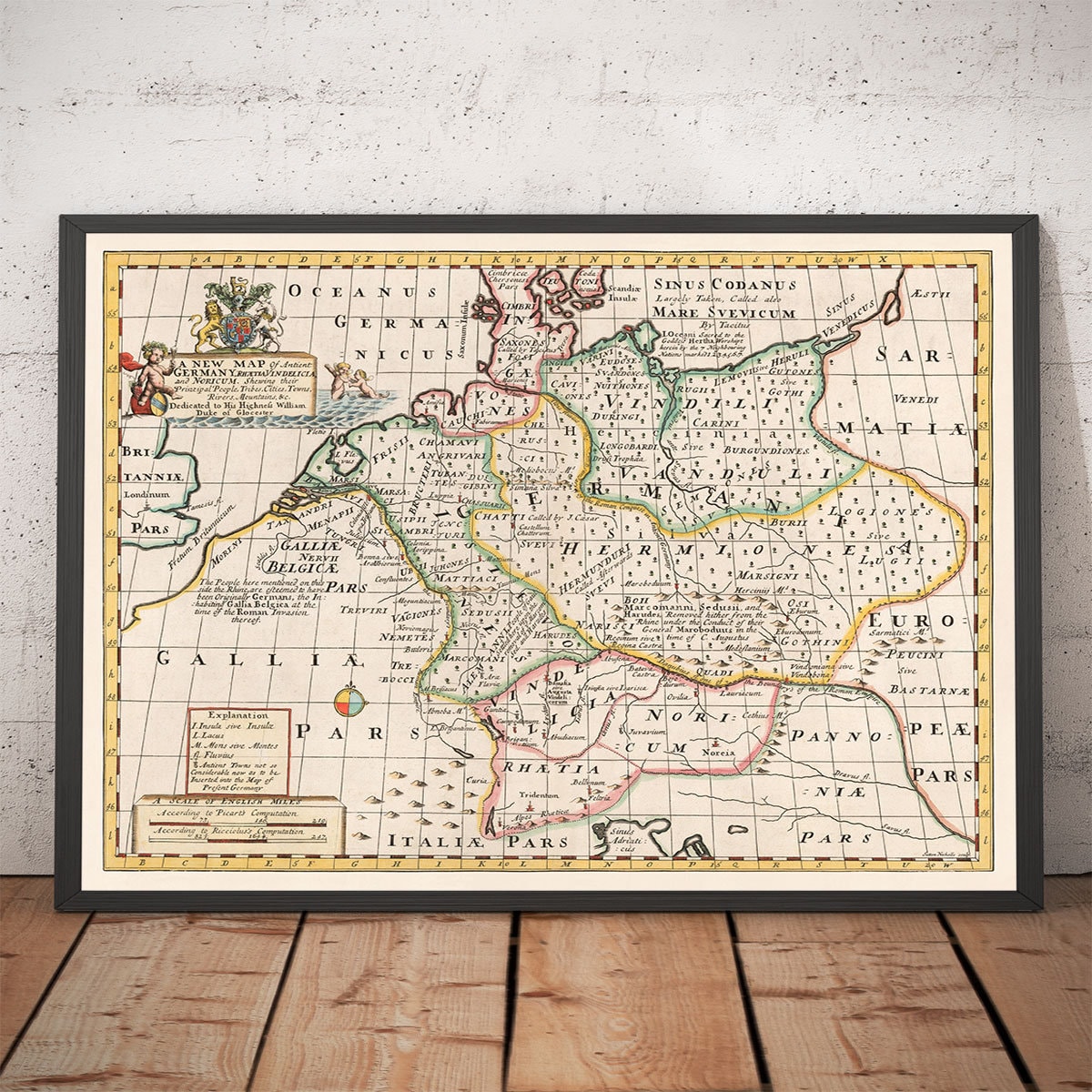 Old Map of Ancient Germany Germania 1712 Germanic Tribes | Etsy