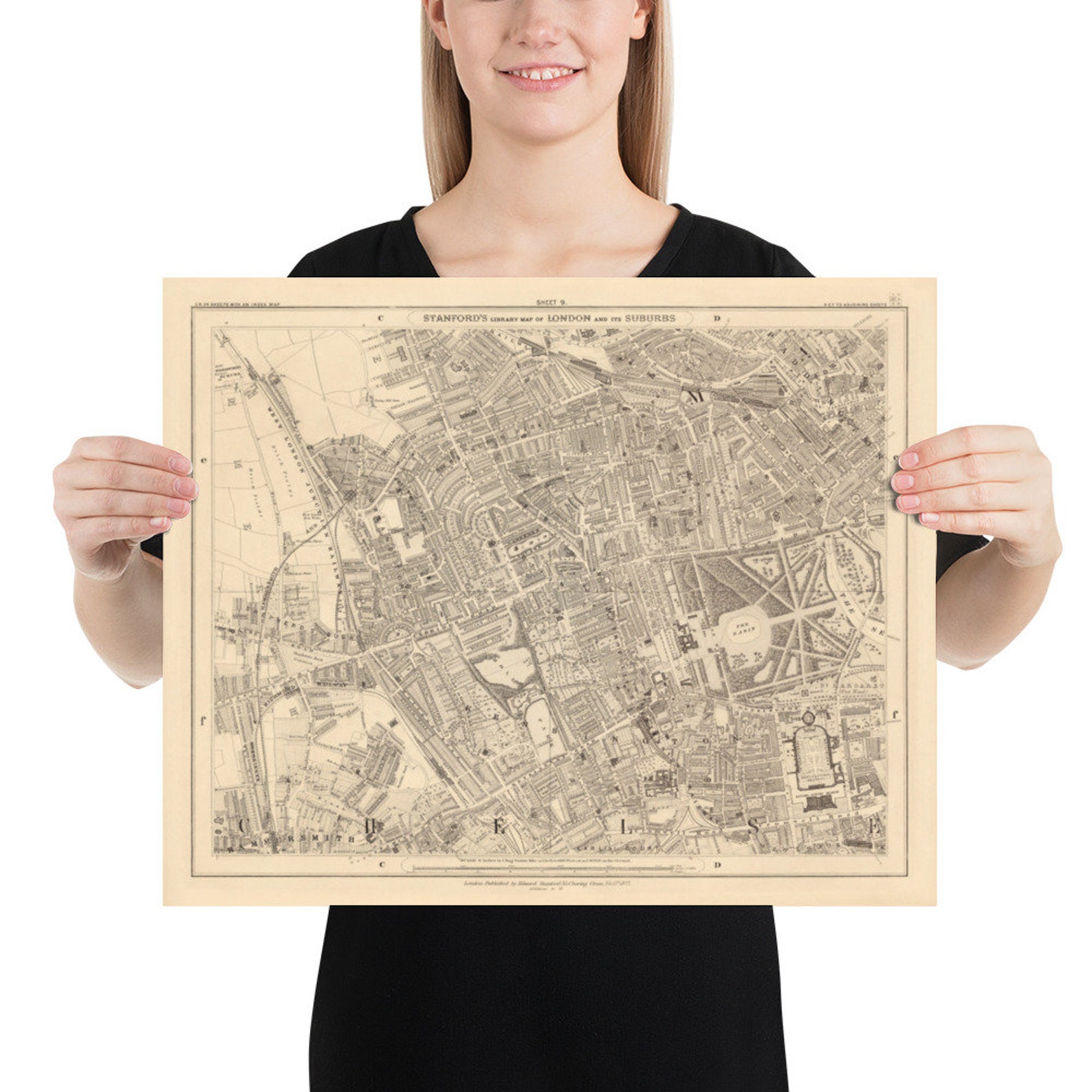 Old Map of West London - Notting Hill, Kensington, Portobello Road ...