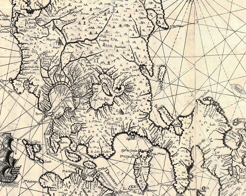 Old Map of the Philippines in 1734 by Pedro Murillo Velarde - Luzon ...