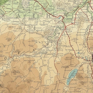 Old OS Map of Inverness & Spey, Scottish Highlands by Bartholomew, 1901 ...