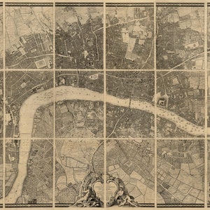 Full Map of London in 1746 by John Rocque - London, Westminster ...