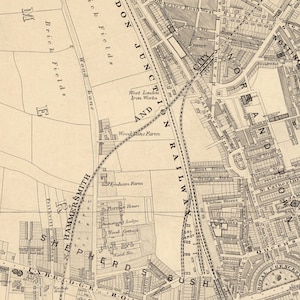 Old Map of West London - Notting Hill, Kensington, Portobello Road ...