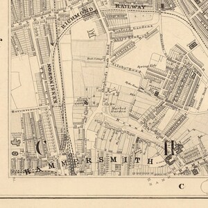 Old Map of West London - Notting Hill, Kensington, Portobello Road ...