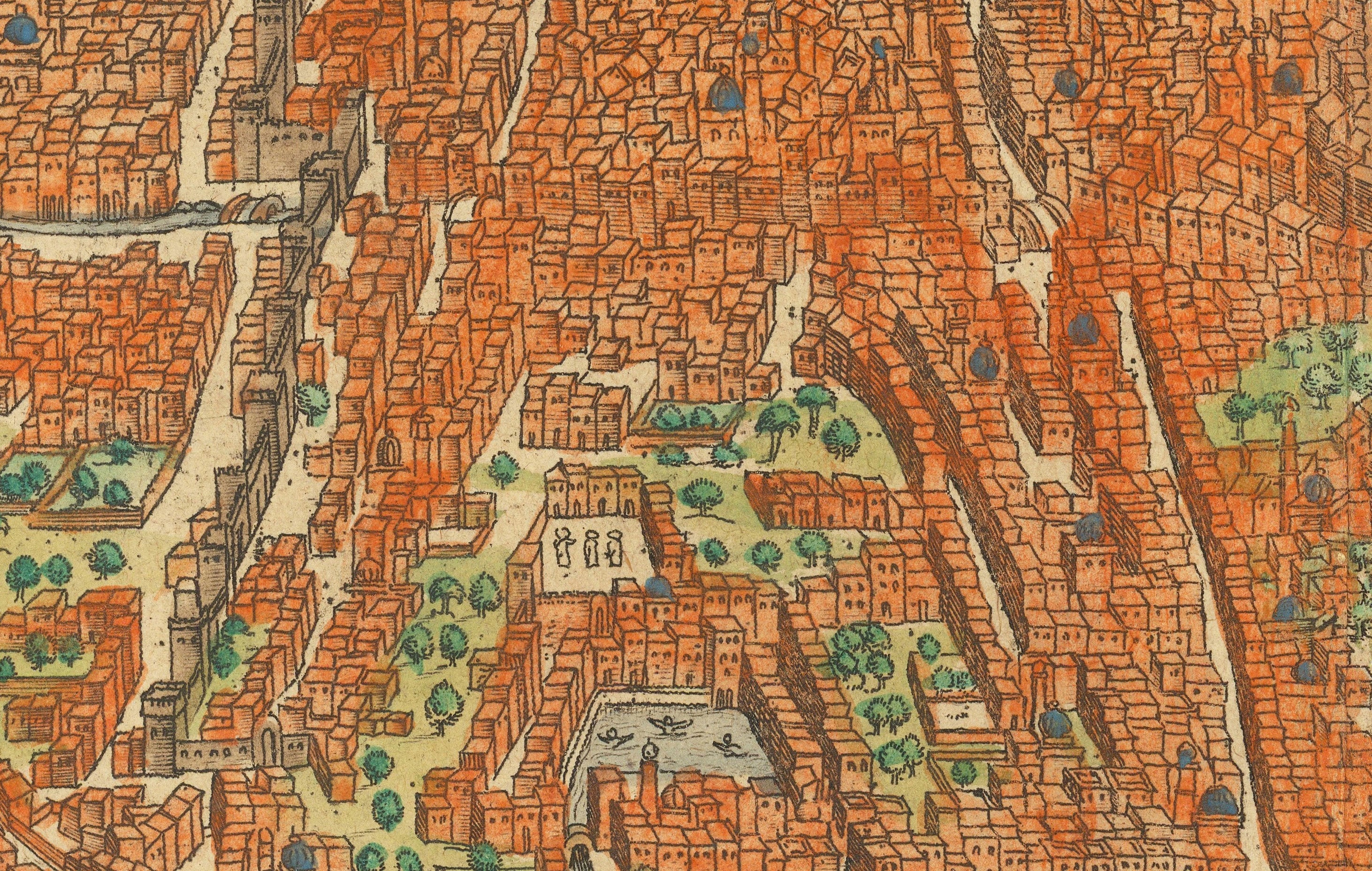 Old Map of Cairo in 1572 by Georg Braun River Nile Giza - Etsy