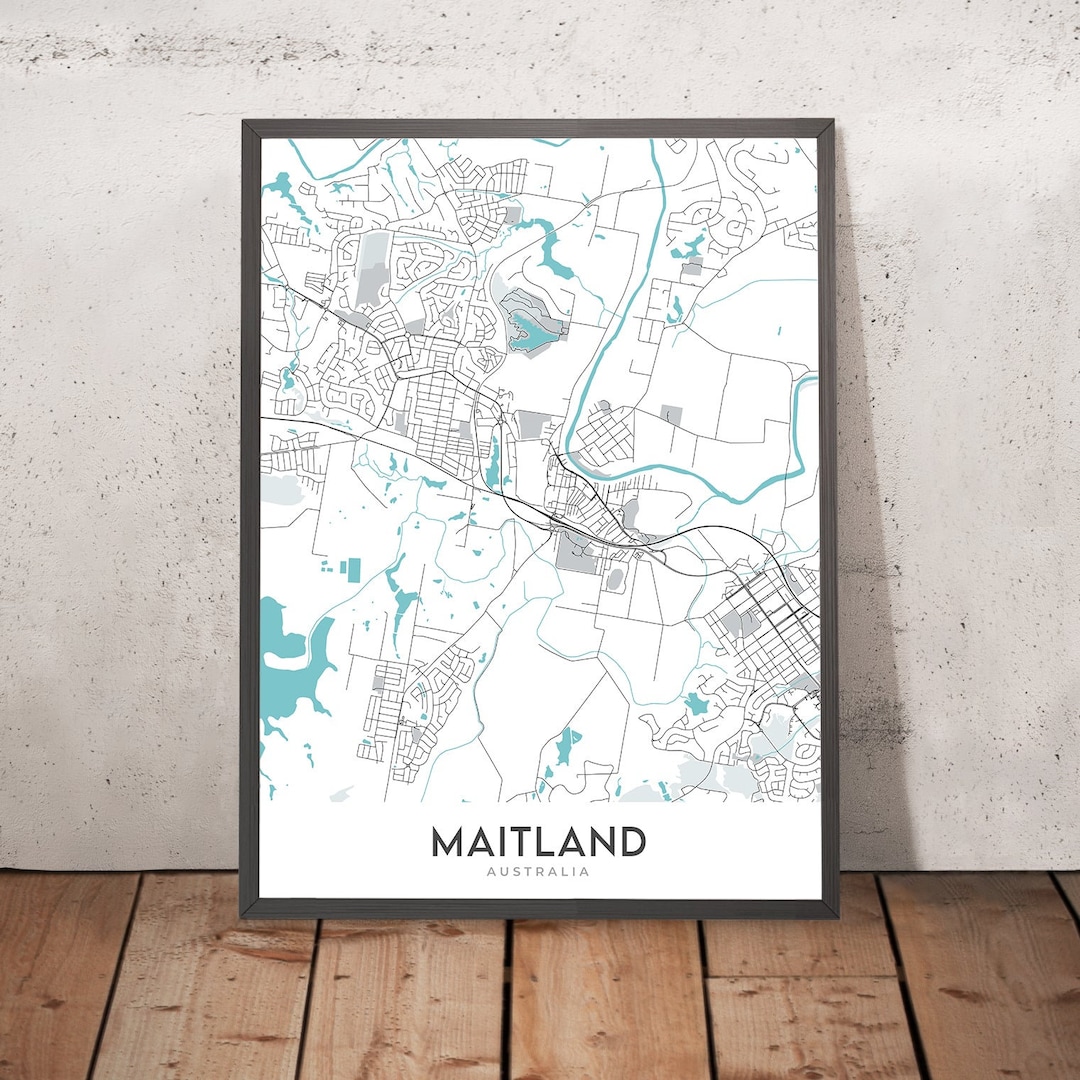 Modern City Map of Maitland, NSW: Maitland Gaol, Maitland Museum ...