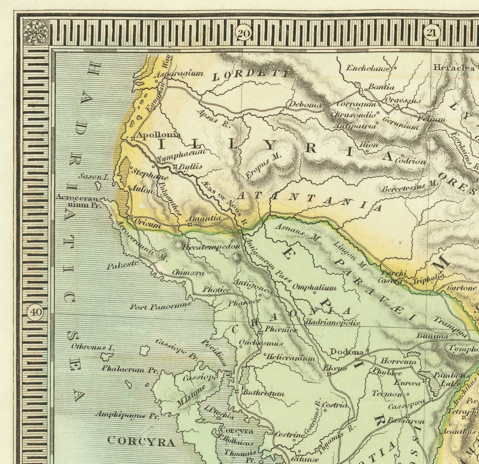Old Map of Ancient Greece 1834 Chart by Teesdale Crete - Etsy UK