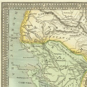 Old Map of Ancient Greece, 1834, Chart by Teesdale - Crete, Macedonia ...