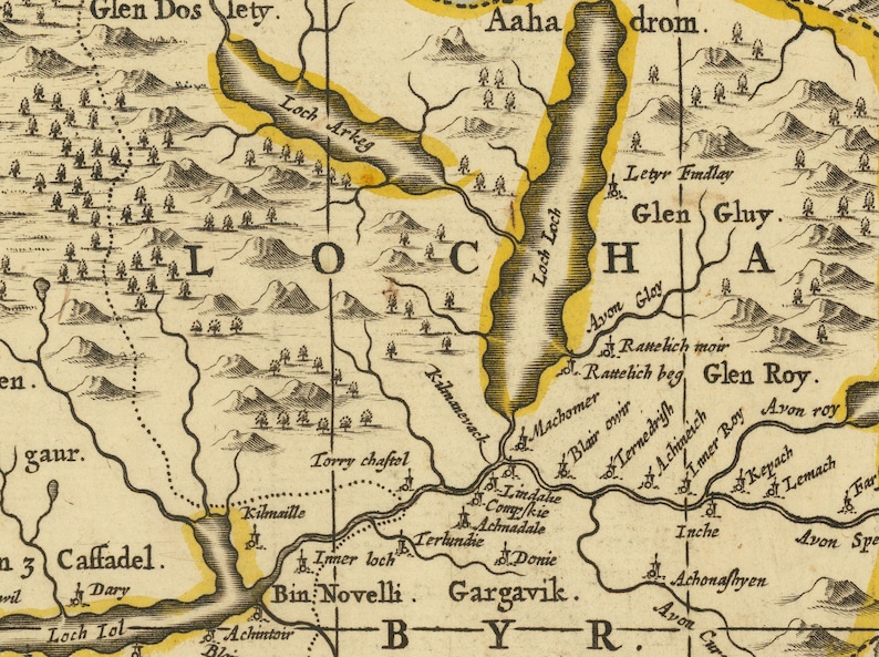 Old Map of Inner & Outer Hebrides, Mull and Skye, 1690 - Lochaber, Uist ...