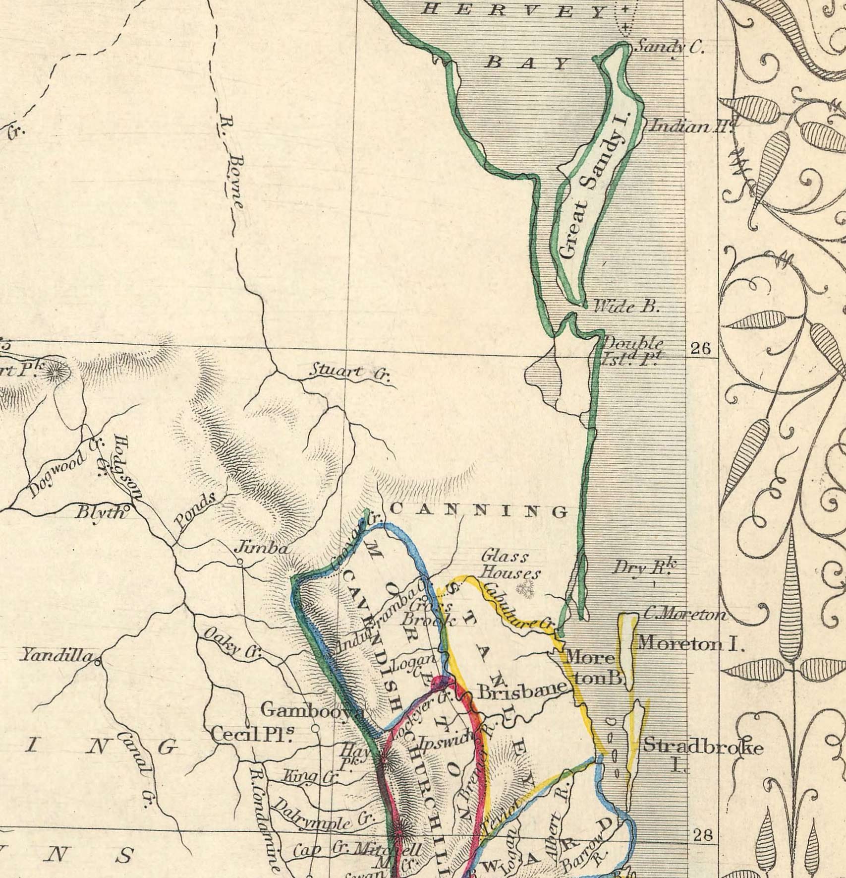 Old Map of New South Wales Australia 1851 by Tallis & Rapkin | Etsy UK