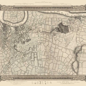 Old Map of South East London in 1746 by John Rocque - Lewisham ...