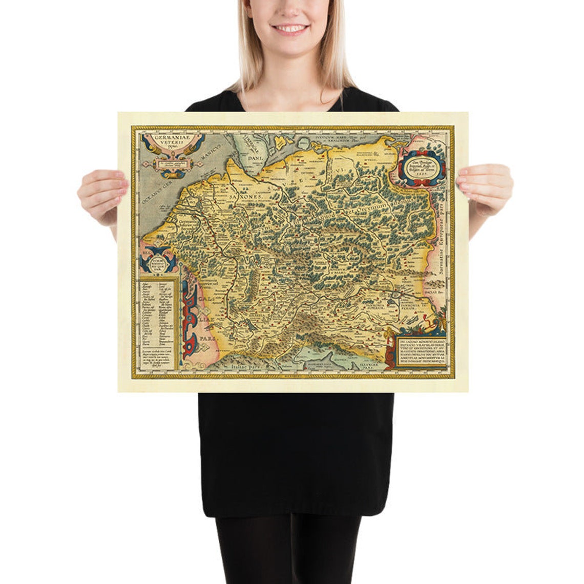 Old Map of Ancient Germany and North Europe by Abraham Ortelius, 1624 ...