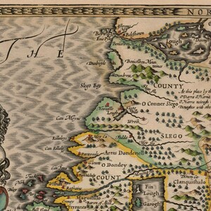 Old Map of Connacht, Ireland 1611 by John Speed - Galway, Sligo, Mayo ...