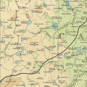 Old OS Map of Caithness District by Bartholomew, 1901: Thurso, Wick ...