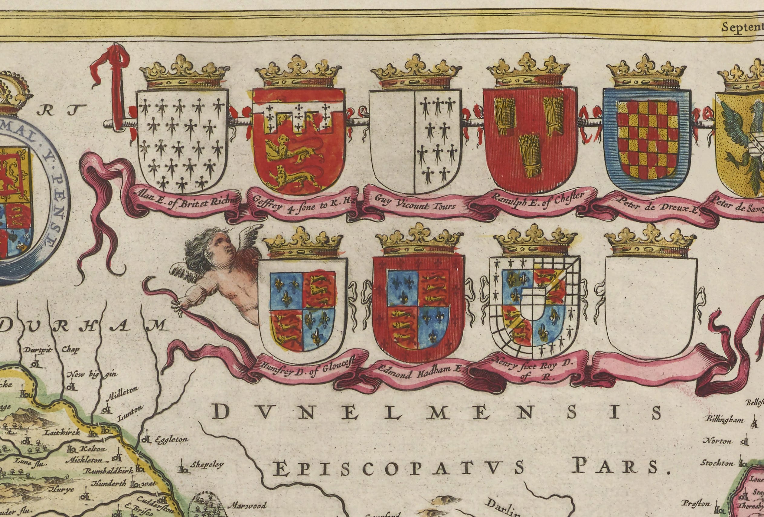 Old Map of North Yorkshire 1665 by Joan Blaeu - York, Middlesbrough ...