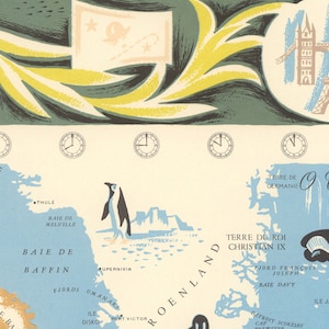 Old French World Map, 1956 - Carte Du Monde Atlas by Blondel La Rougery ...