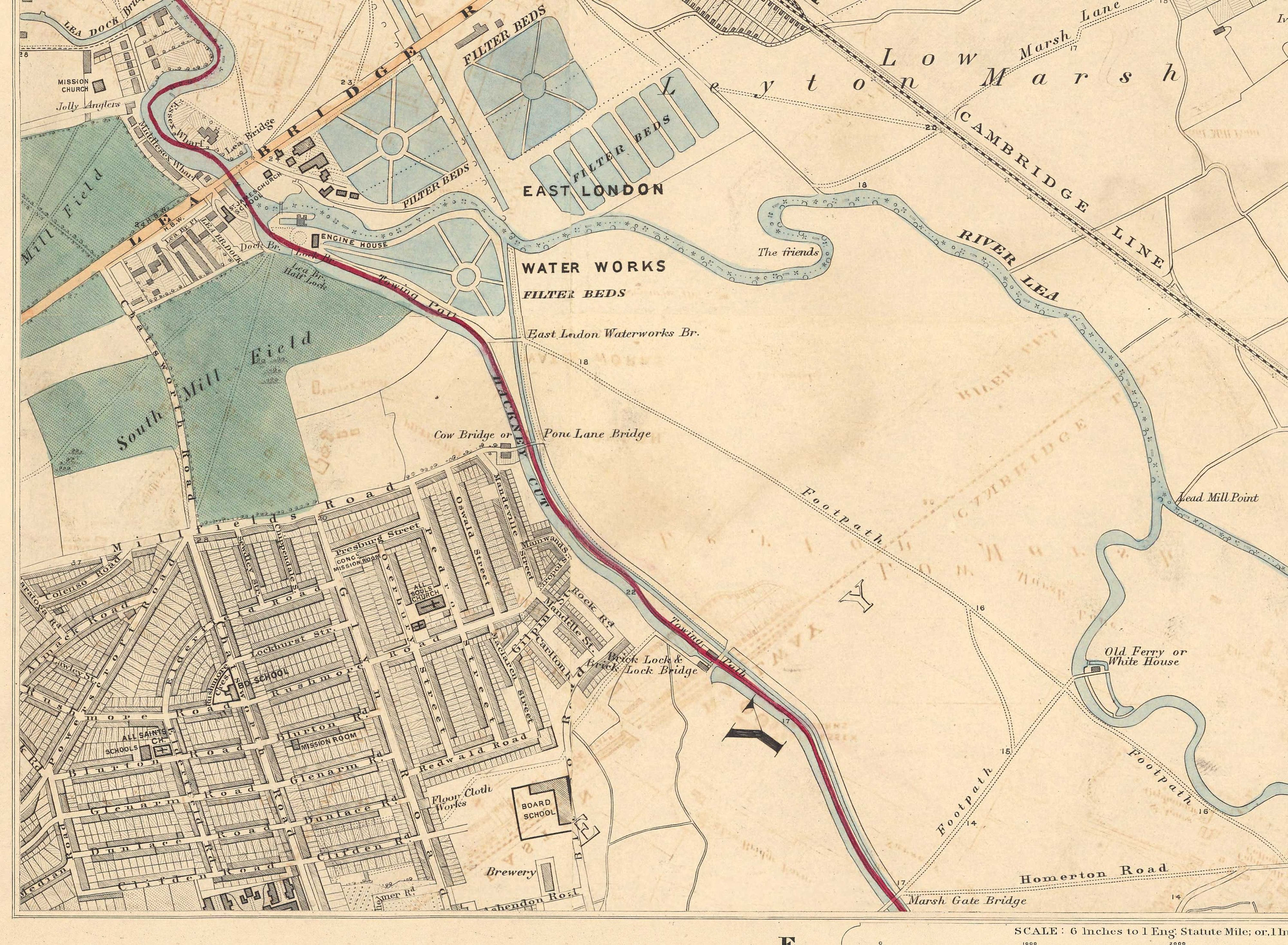 Old Map of North East London, 1891 - Walthamstow, Leyton, Wanstead ...