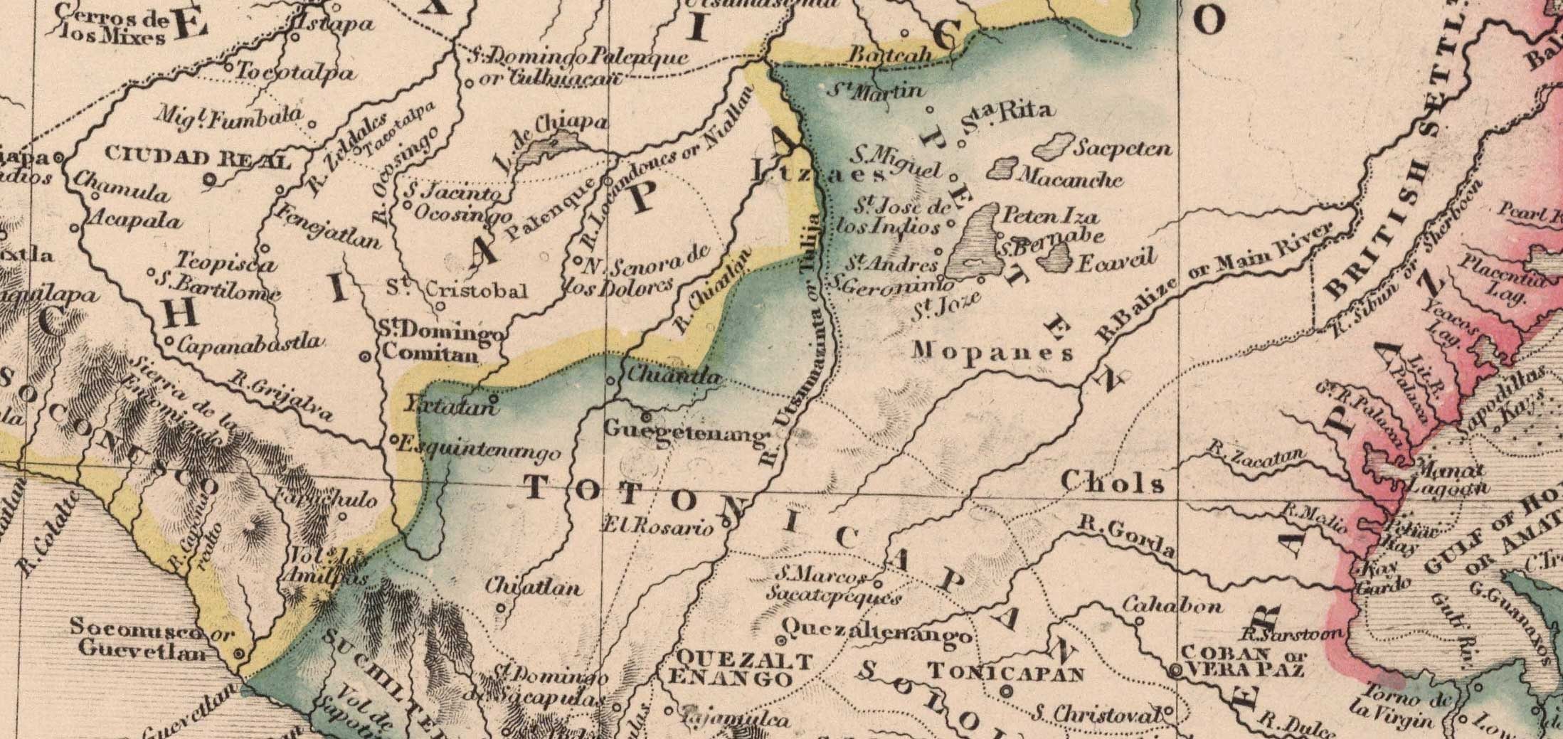 Old Map of Central America in 1864 by James Wyld - Mexico, Honduras ...