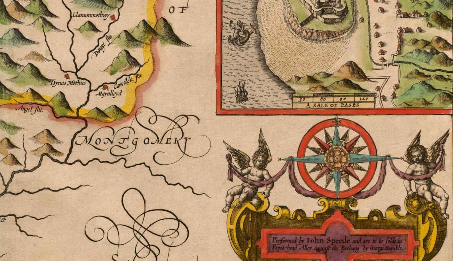 Old Map of Merionethshire Wales in 1611 by John Speed - Etsy UK