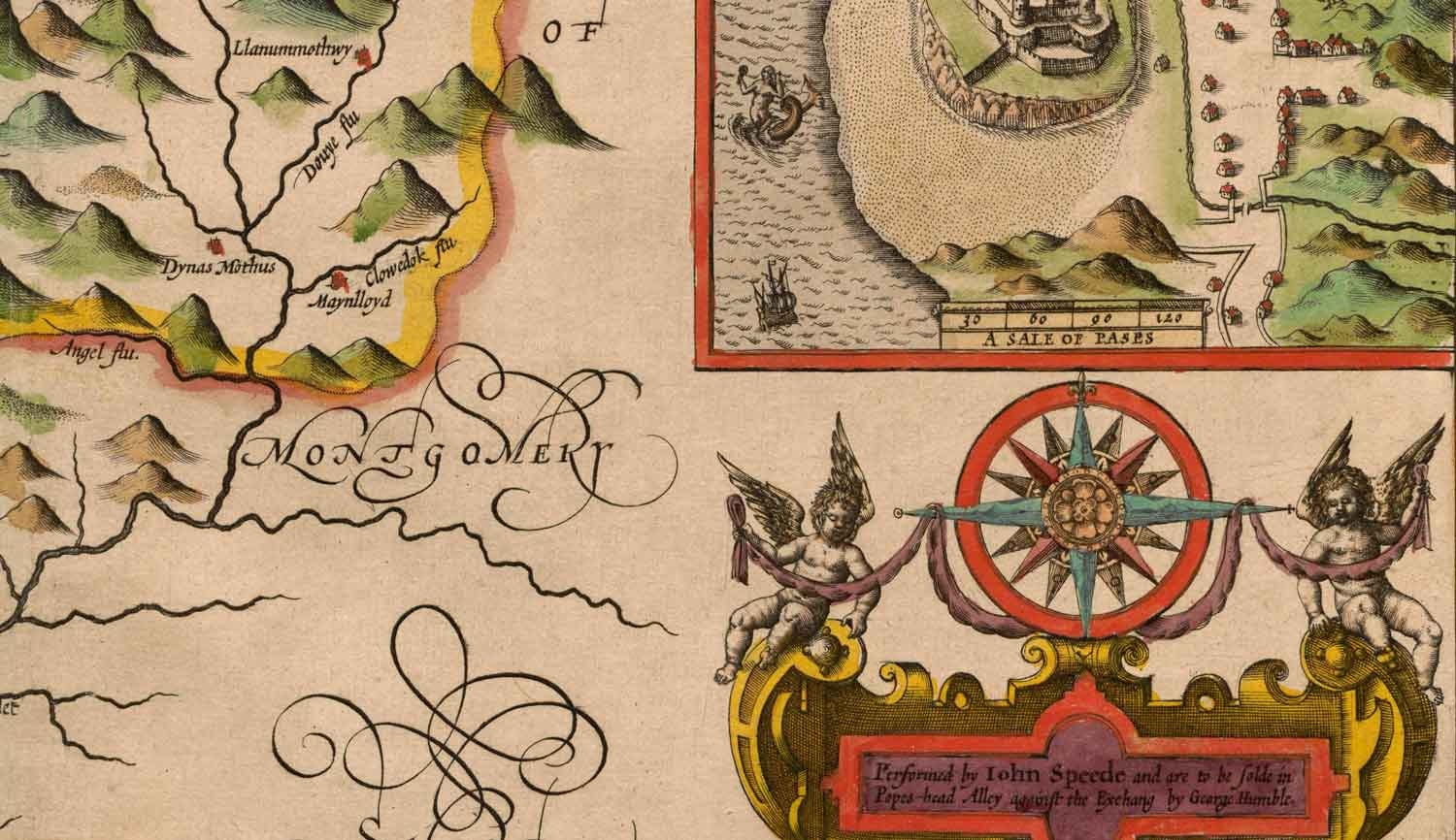 Old Map of Merionethshire Wales in 1611 by John Speed - Etsy UK