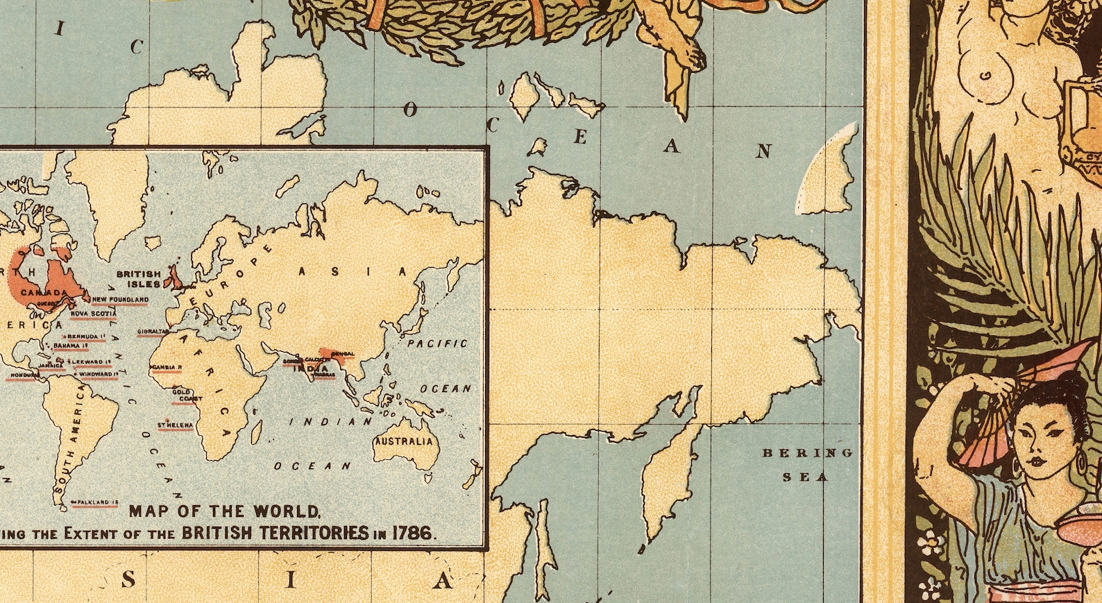 British Empire World Map, 1886 - Queen Victoria Jubilee Wall Chart by ...