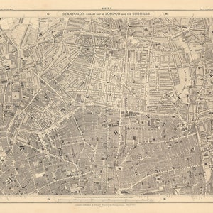 Old Map of East London, 1862 - Hoxton, Haggerston, Dalston, Hackney ...