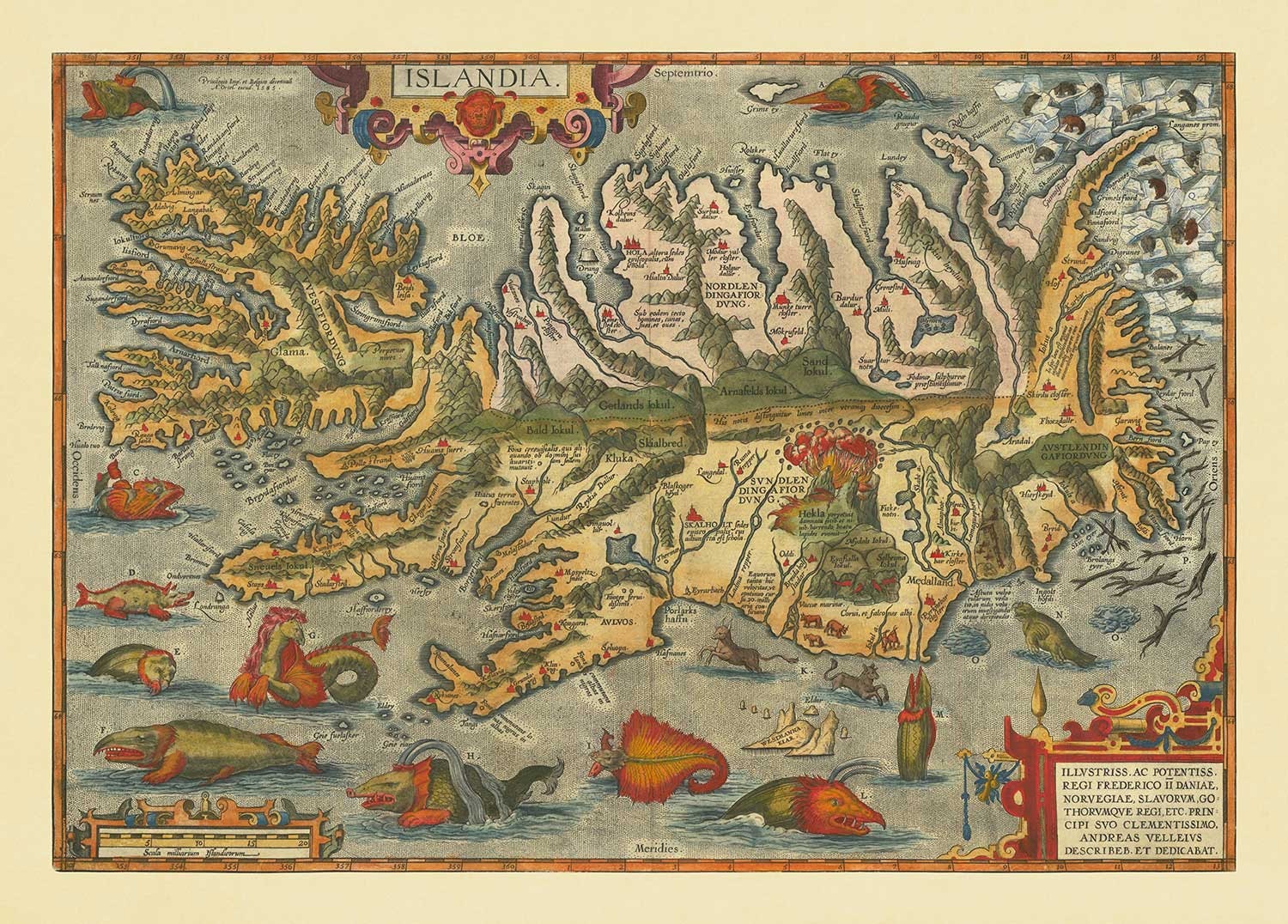 Rare Old Map of Iceland by Ortelius 1603 Reykjavik - Etsy