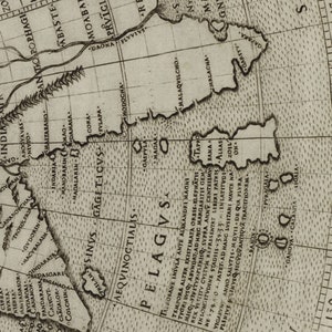 Old World Atlas Map by Johannes Ruysch, 1507 Conical Map Rare and ...