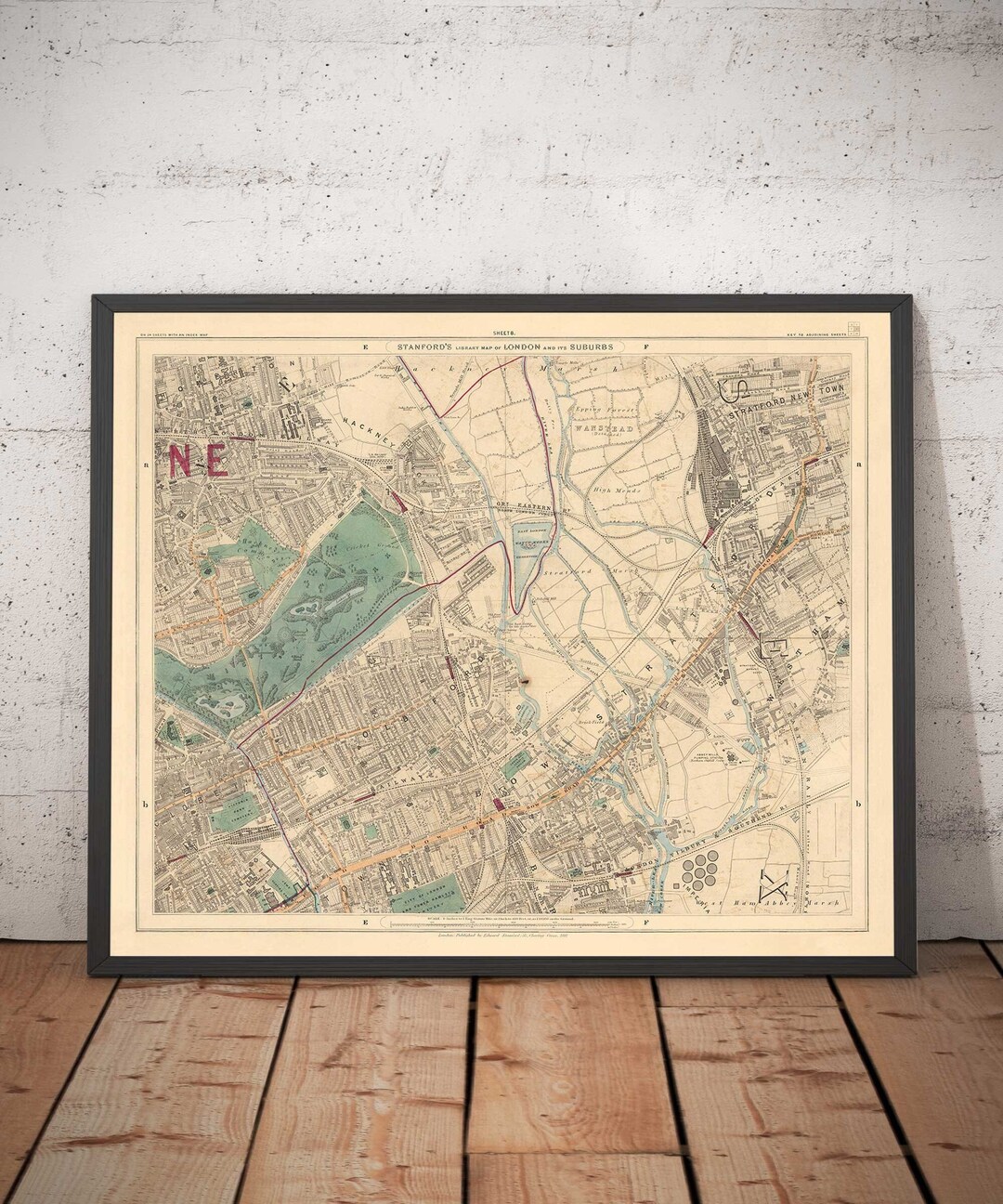 Old Map of East London in 1891 - Victoria Park, Hackney, Bow, Stratford ...