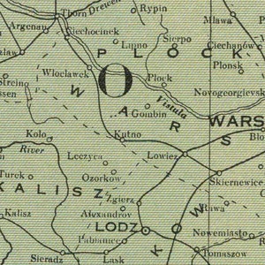 Old Map of Poland, 1925 - Germany, Prussia, Ukraine, Czechia, Warsaw ...