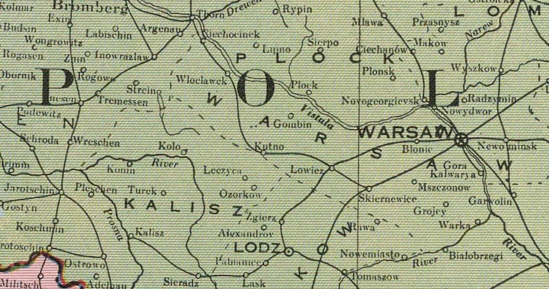 Old Map of Poland 1925 Germany Prussia Ukraine Czechia - Etsy