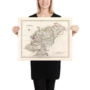 Old Map of Donegal by Samuel Lewis, 1844: Ballyshannon, Letterkenny ...