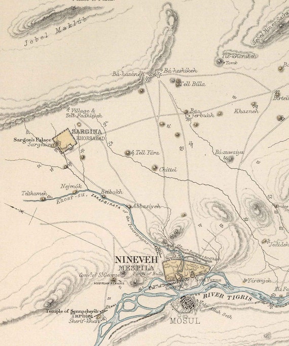 Ancient Nineveh Map