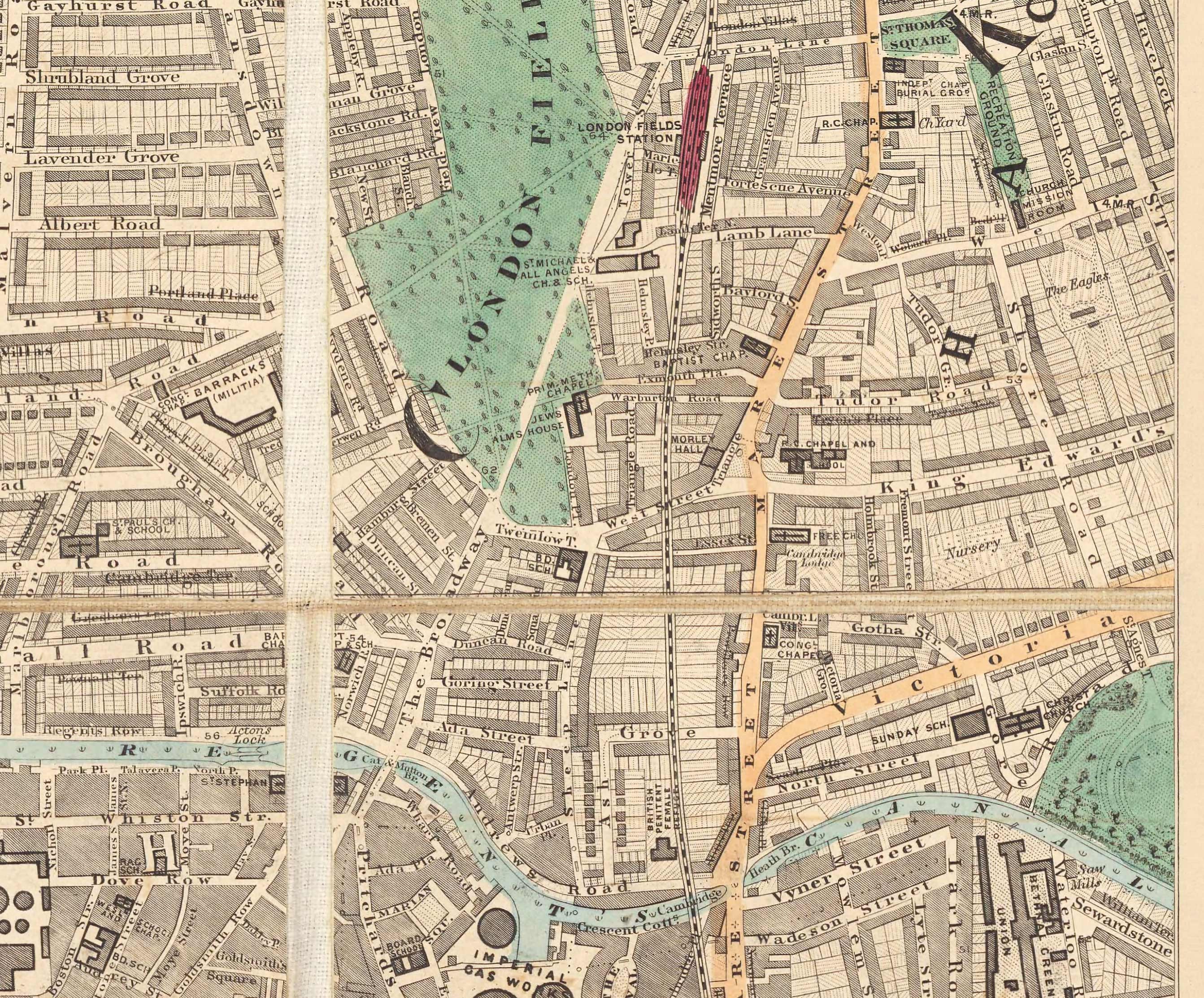 Old Map of East London 1891 Hoxton Haggerston Dalston | Etsy