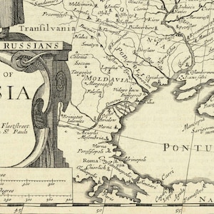 Old Map of Russia, 1676 by John Speed - Peter the Great's Russian ...