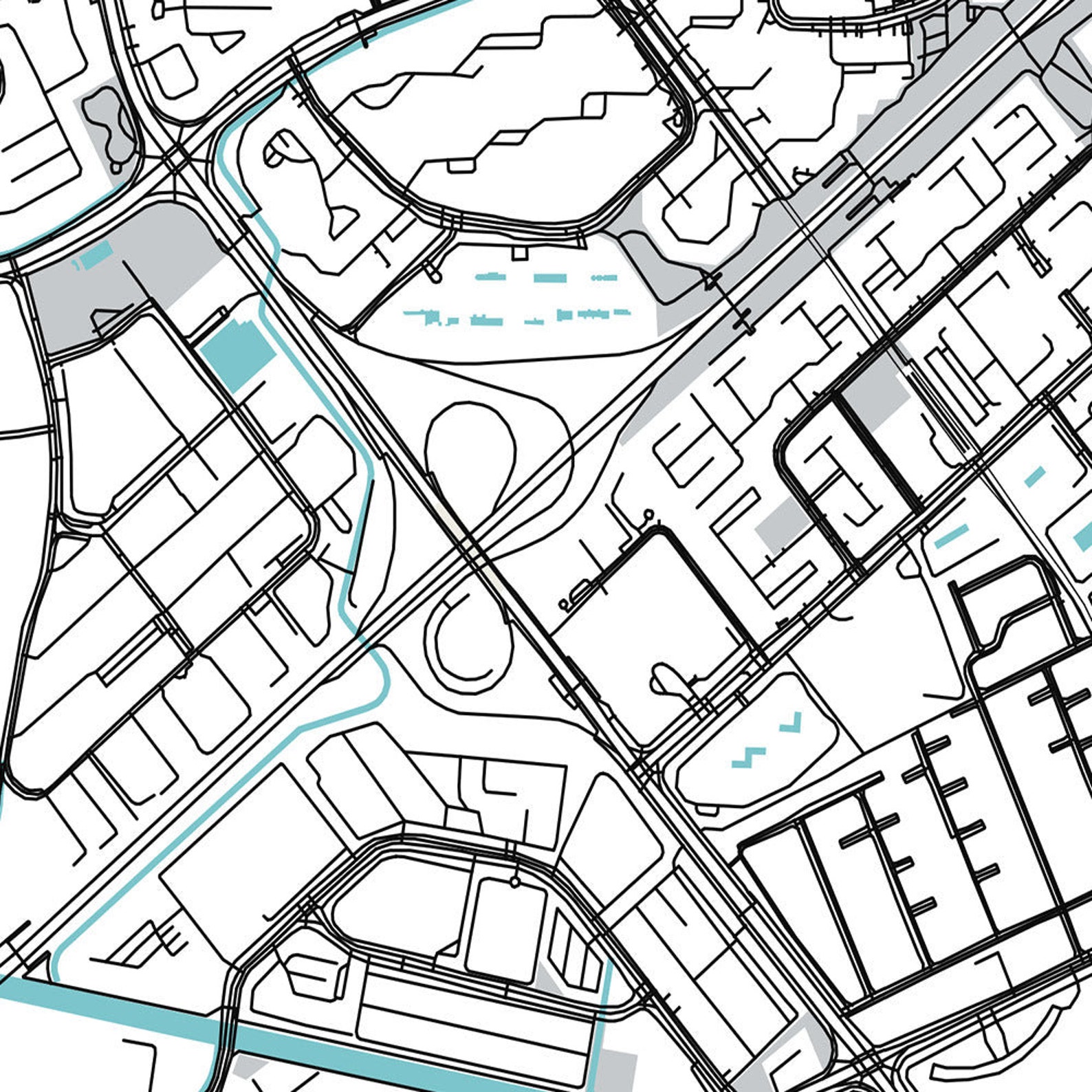 Modern City Map of Tampines, Singapore: Our Tampines Hub, Tampines Mall ...