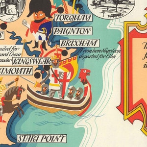 Old Map of Devon, 1950 by Bowyer - British Railway, Torquay, Torrington ...
