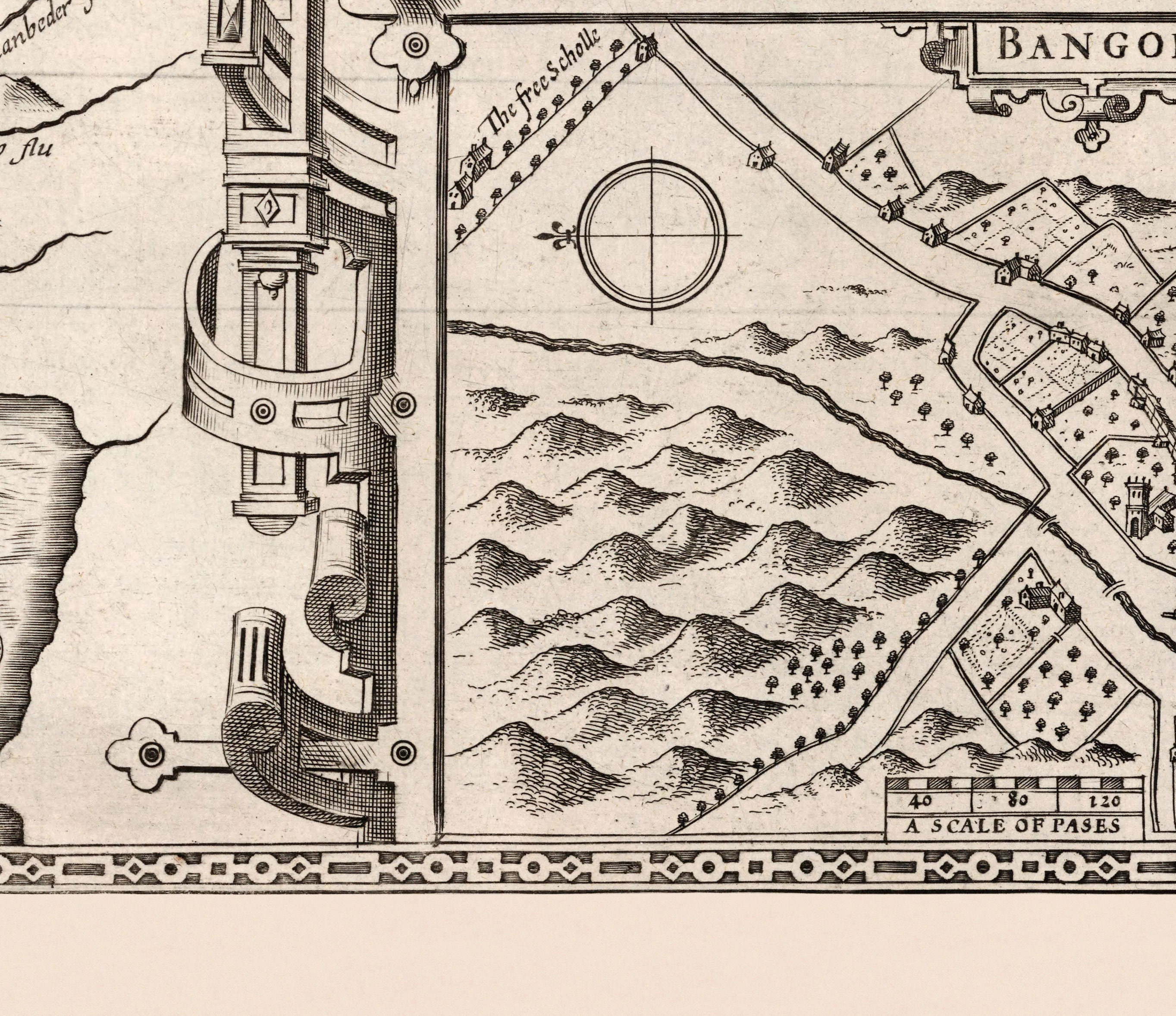Old Map of Caernarfonshire Wales, 1611 by John Speed - Caernarfon ...