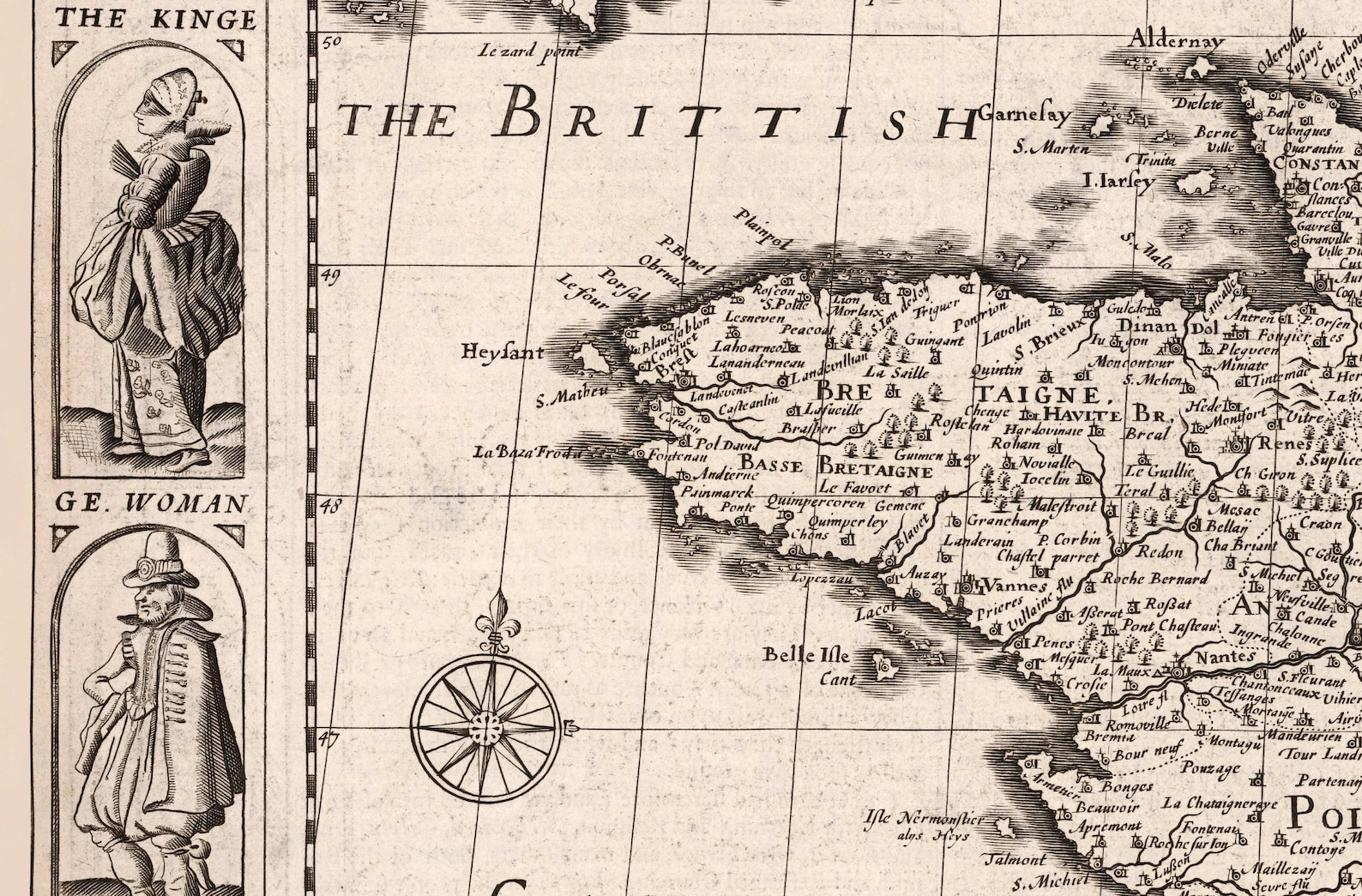 Old Map of France 1627 by John Speed Belgium Normandy - Etsy UK