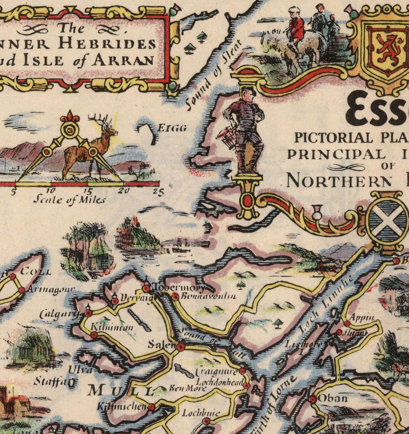 Old Map of Scottish Islands - Outer, Inner Hebrides, Shetland, Orkney ...