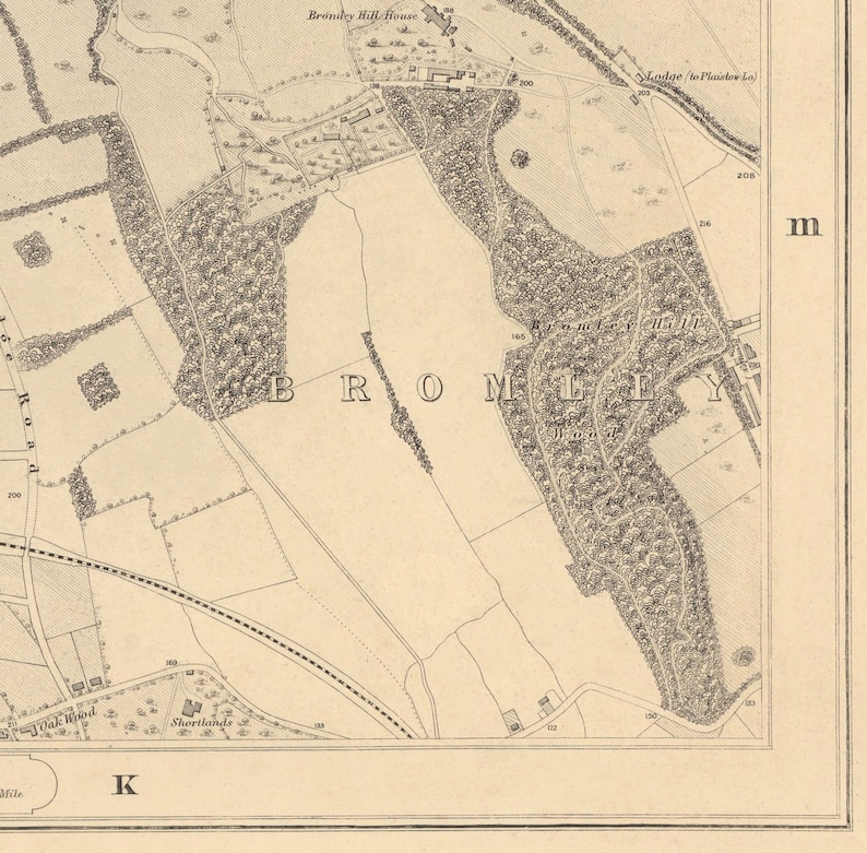 Old Map of South East London, 1862 - Bromley, Beckenham, Sydenham ...