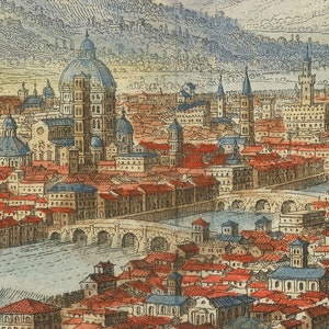 Old Map of Florence, Italy, 1640 by Matthaus Merian - Firenze, Duomo ...