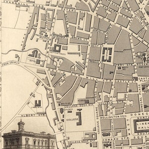 Old Map of Belfast, Ireland in 1851 by Tallis & Rapkin - Queens College ...