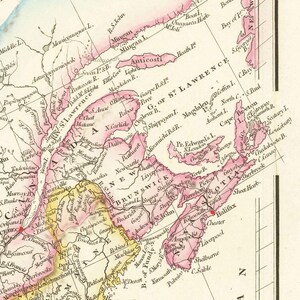 Old Map of Canada, 1840 by Arrowsmith - USA, Russian America, Upper ...