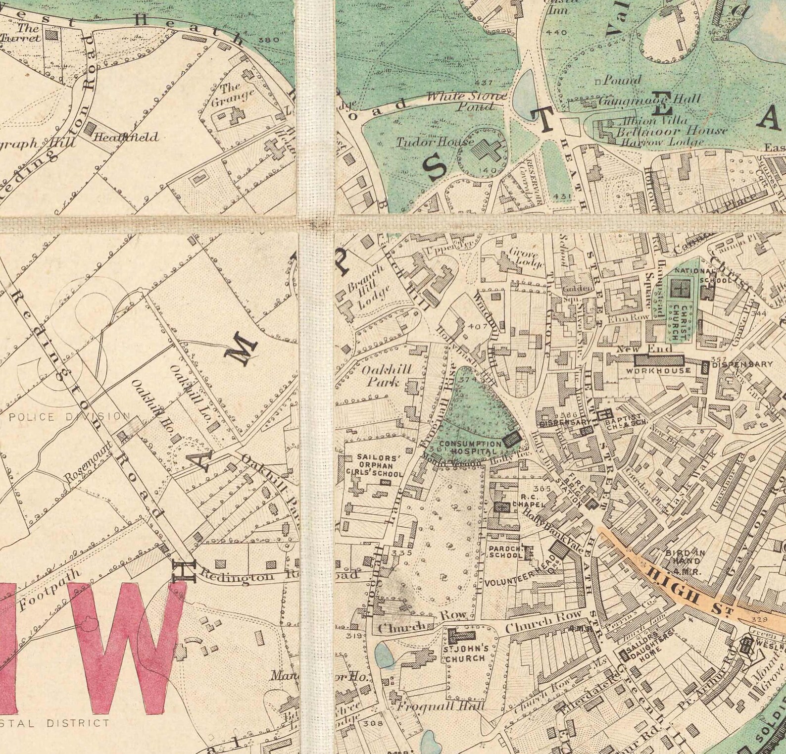 Old Map of North London 1891 Hampstead Cricklewood - Etsy UK