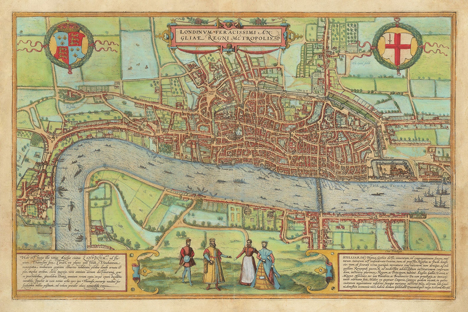 The Oldest Map of London 1559 City of London Westminster | Etsy UK