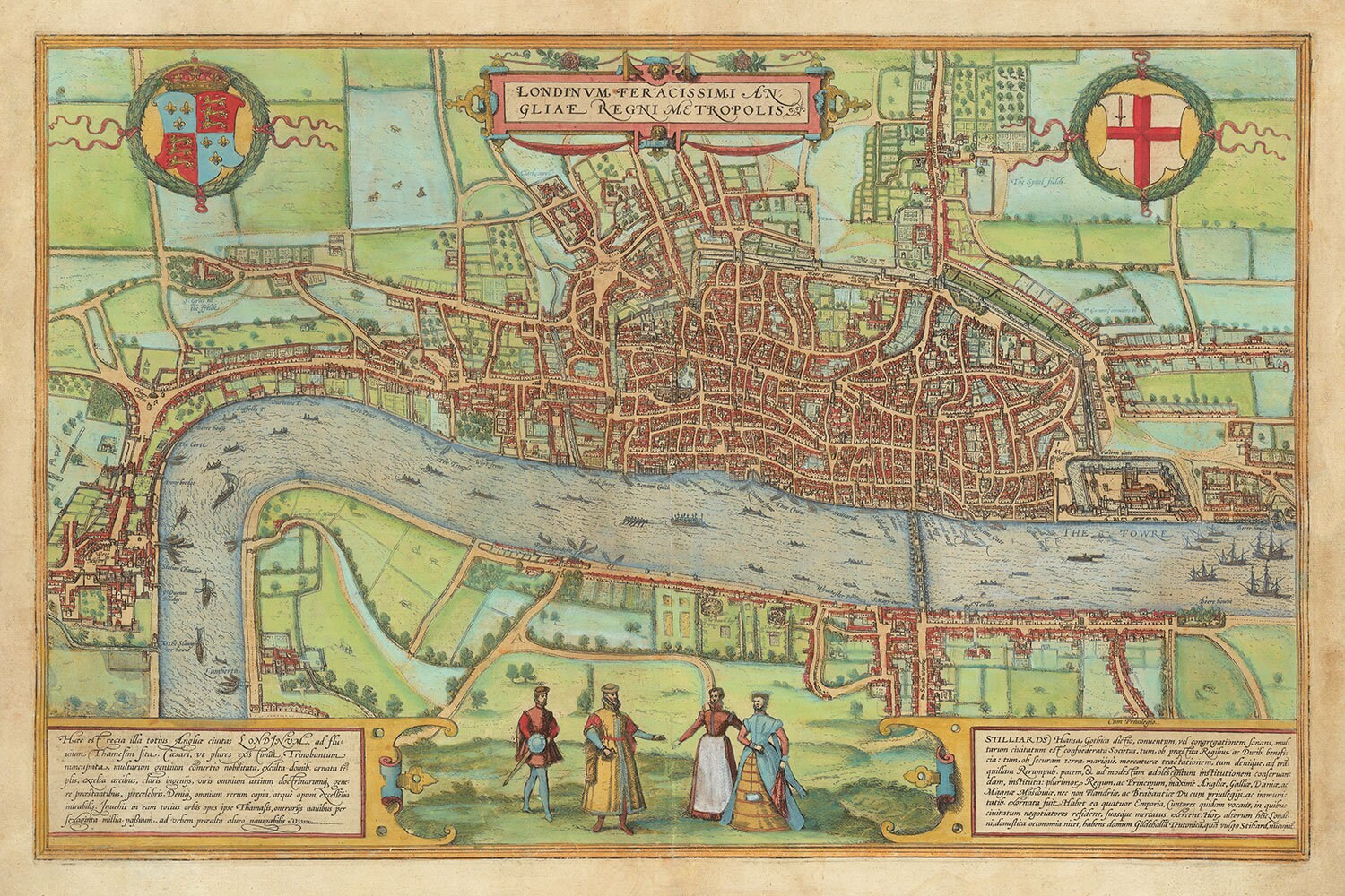 The Oldest Map of London 1559 City of London Westminster | Etsy UK