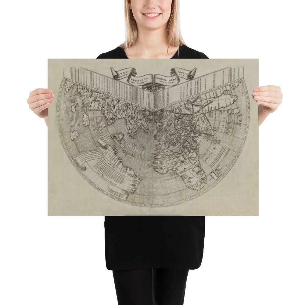 Old World Atlas Map by Johannes Ruysch, 1507 - Conical Map - Rare and ...