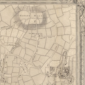Old Map of West London in 1746 by John Rocque - Brentford, Ealing ...